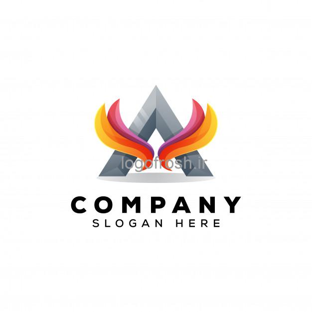 لوگوی لایه باز حرف A و شکل بال پرنده – لوگو فروش|دانلود رایگان انواع ...